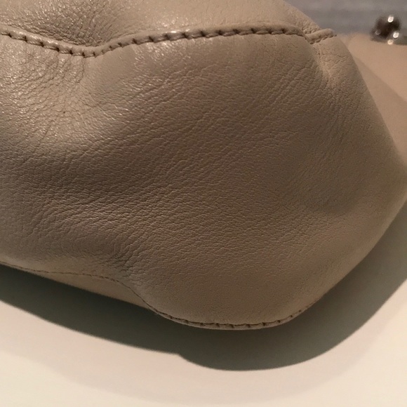 Furla | Bags | Furla Cream Leather Shoulder Bag Chain Strap | Poshmark